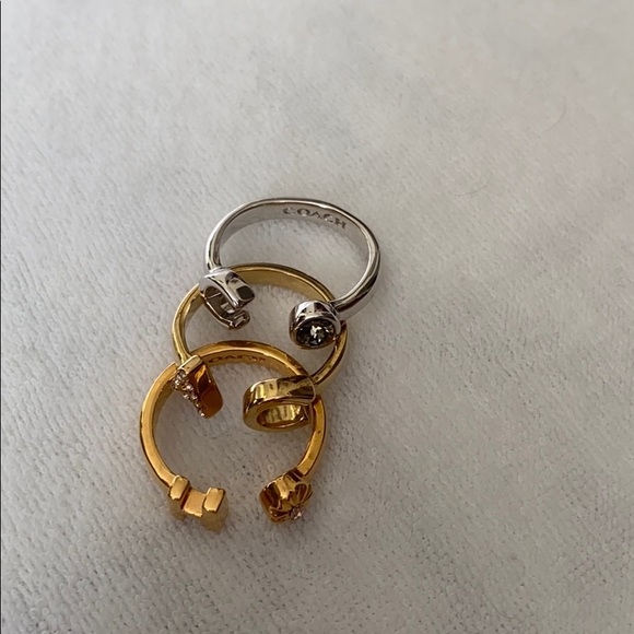 Coach | Jewelry | Authentic Coach 3 Ring Set | Poshmark